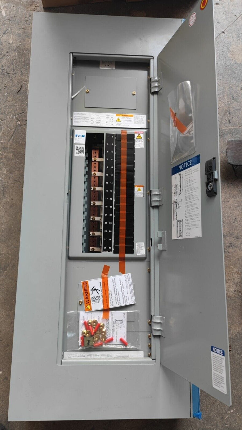 Panelboard EATON PRL1x, 100 AMP, 240V/120V, 1PH/3W, 30Sp, NEMA 1, 48 I ...