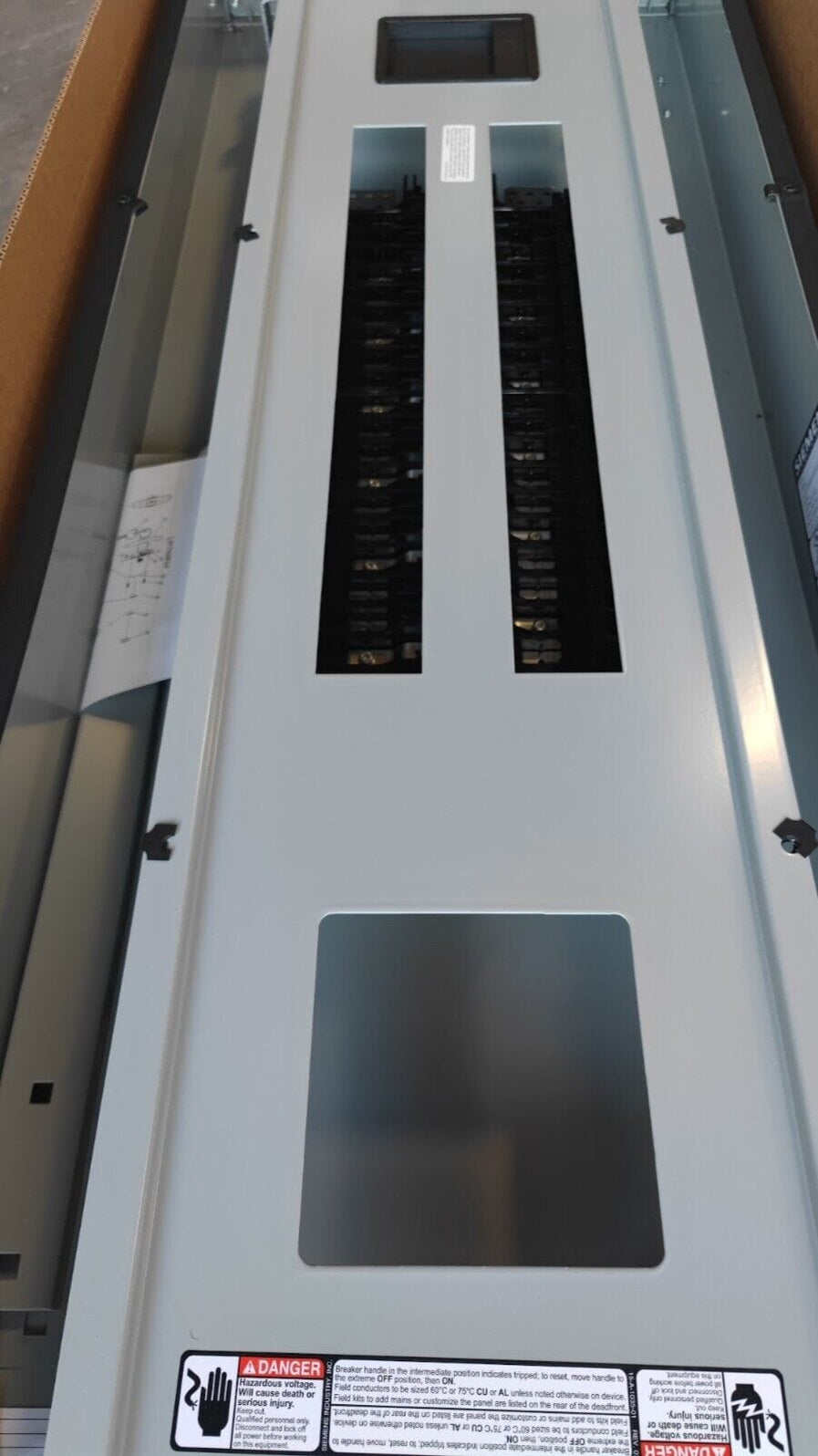 Panelboard SIEMENS, 400 AMP, 240V 120V, MLO, 1PH/3W, 42Sp, SINGLE PHAS ...