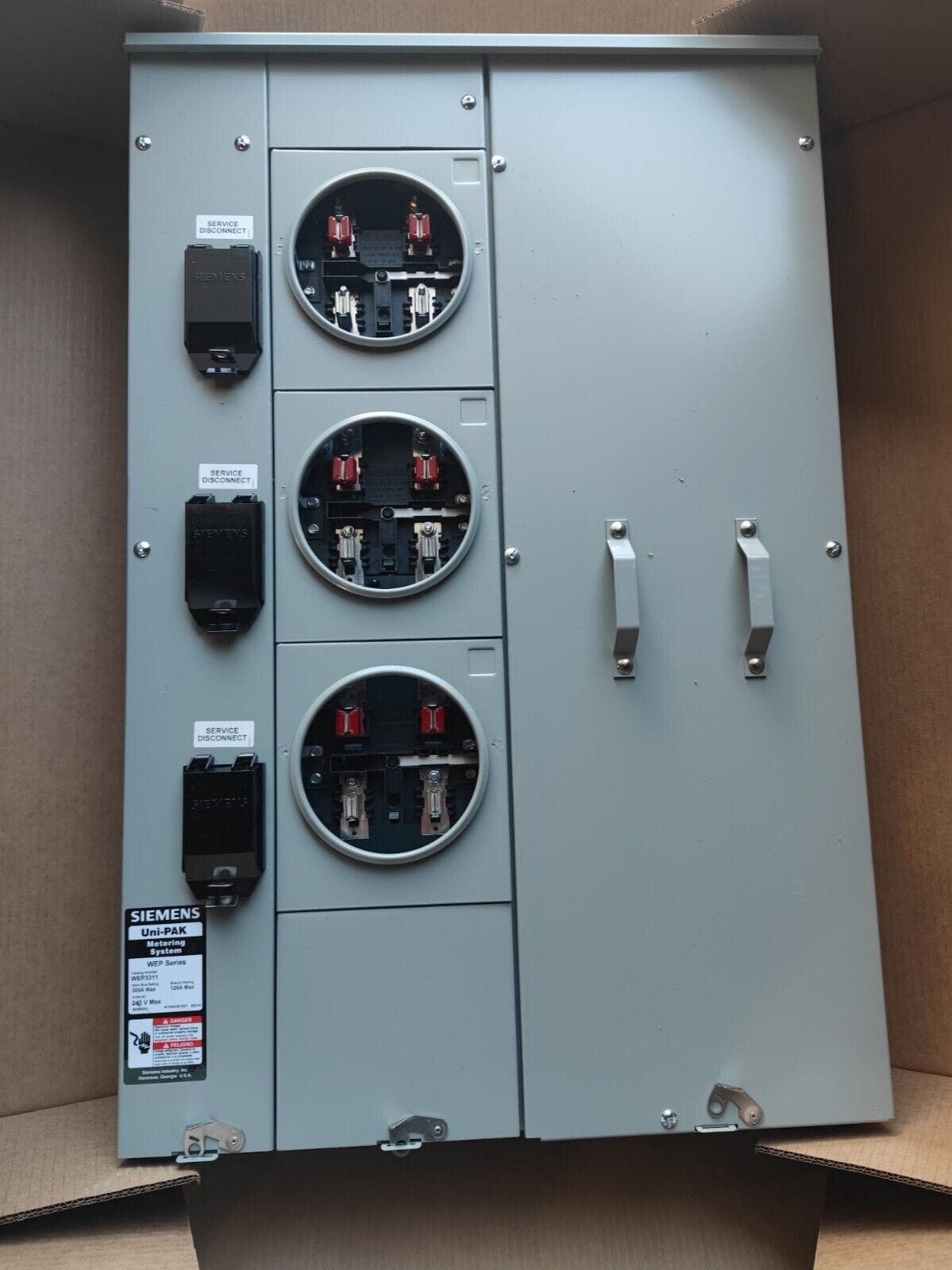 Meter Box SIEMENS WEP3311 (3-Gang) 300A, 125A Ring Type — Rabinkov ...