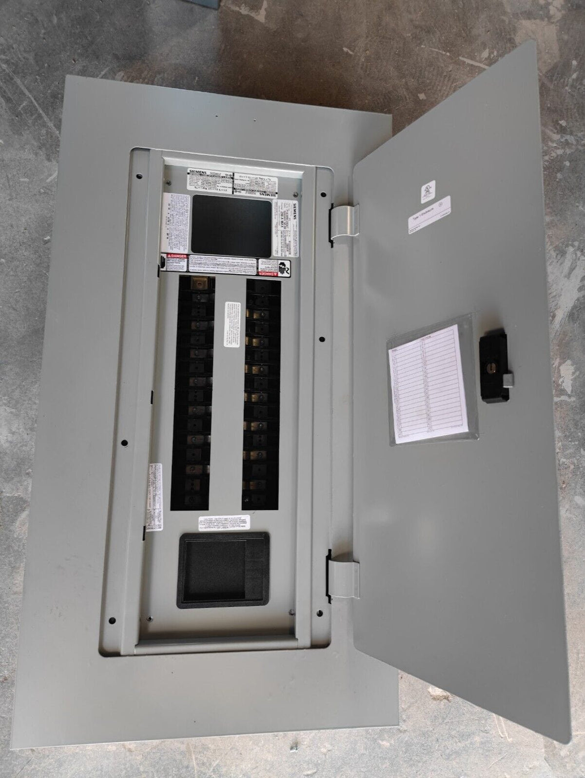 PANELBOARD SIEMENS, 250 AMP, 240/120V, MLO, 1PH/3W, 30Sp, SINGLE PHASE ...
